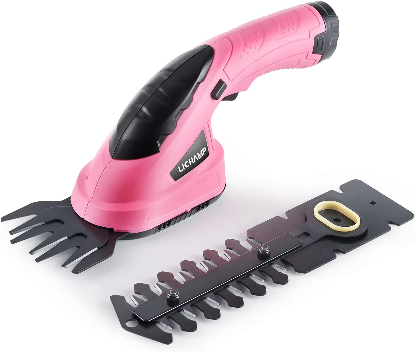 2-in-1 Electric Hand Held Grass Shear Pink Hedge Trimmer Shrubbery ...