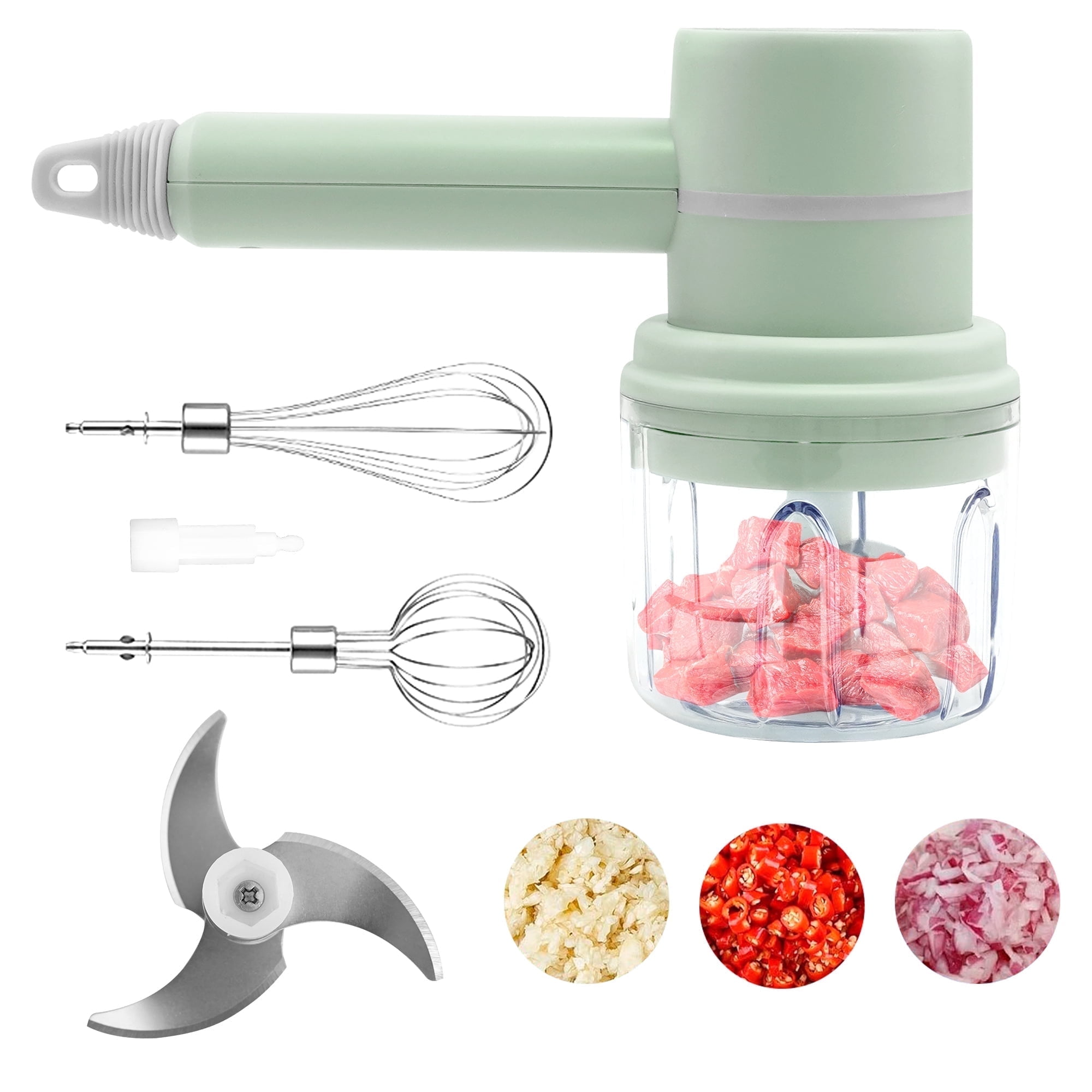 Xylobyte 2-in-1 Electric Hand Mixer, Electric Whisk, Mini Onion Chopper ...