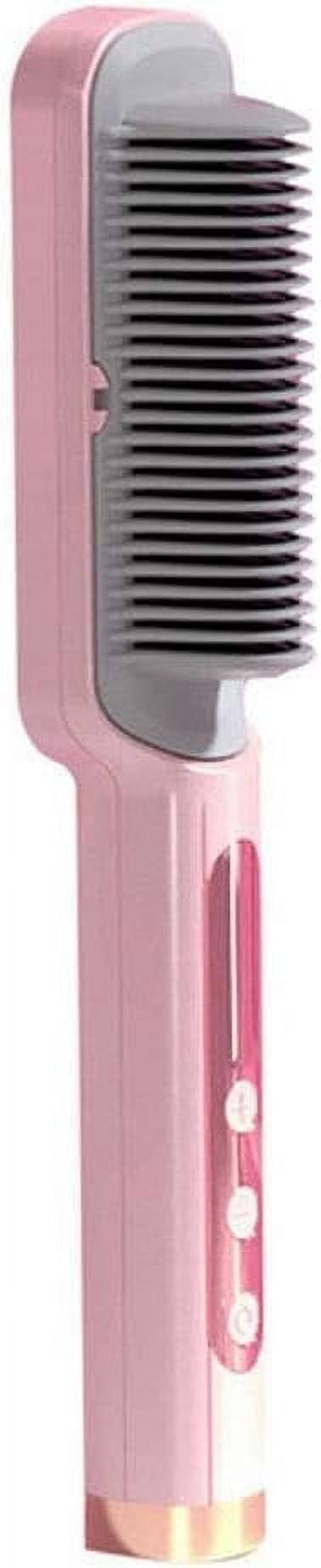 2 in 1 Electric Hot Air Comb Hair Straightener Brush Portable ...