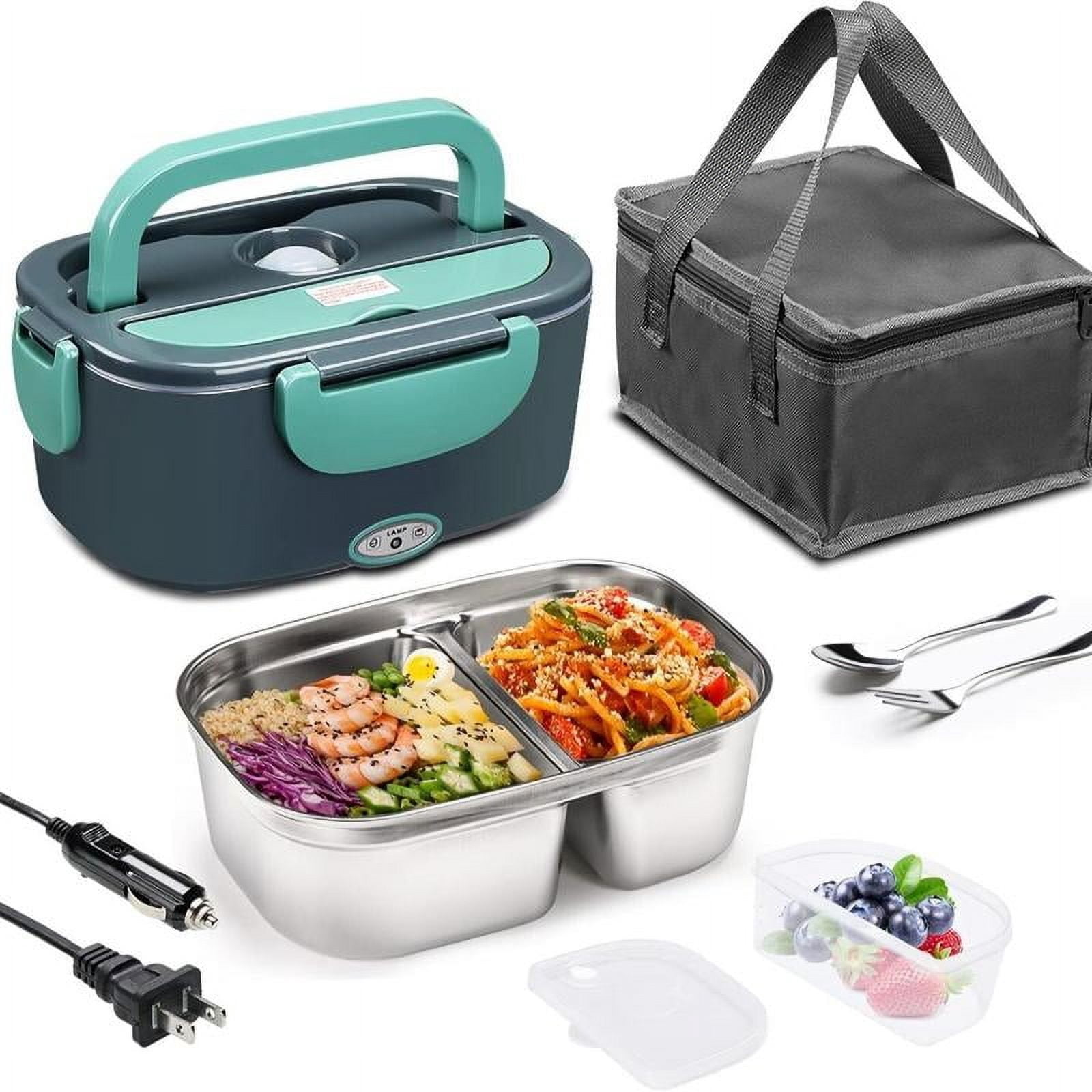 2-in-1 Electric Lunch Box Heater for Car/Truck/Home/Work – Leak Proof ...