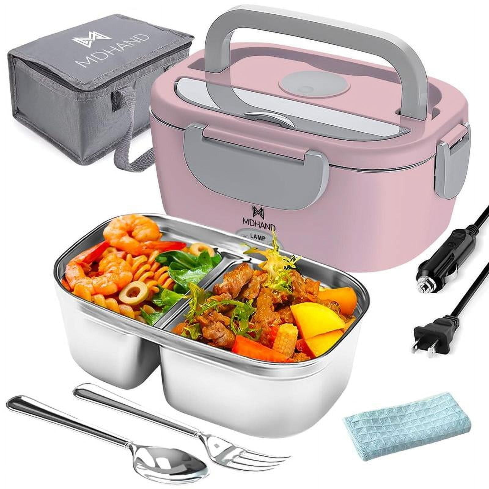 2-in-1 Electric Lunch Box Heater for Car/Truck/Home/Work – Leak Proof ...