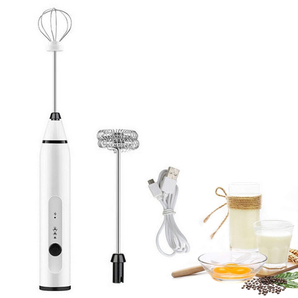 2-in-1 Electric Milk Frother & Drink Mixer, Handheld Foam Whisk for ...