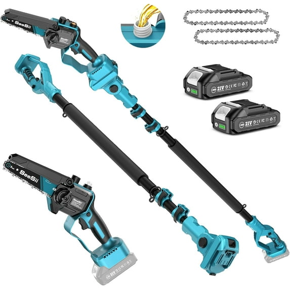 2-in-1 Electric Pole Saws for Tree Trimming, 6 Inch Mini Chainsaw ...