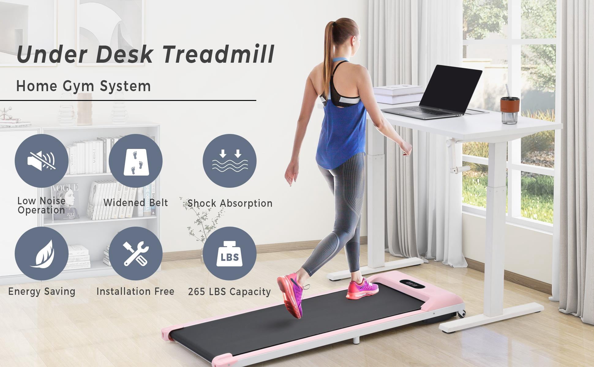 2-in-1 Electric Treadmill 2.5HP with Remote Control & Display - Home ...