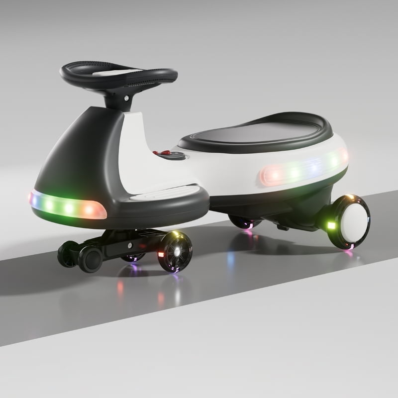 2-in-1 Electric Wiggle Car with Pedal, Battery Powered, 2 motor Ride-On ...