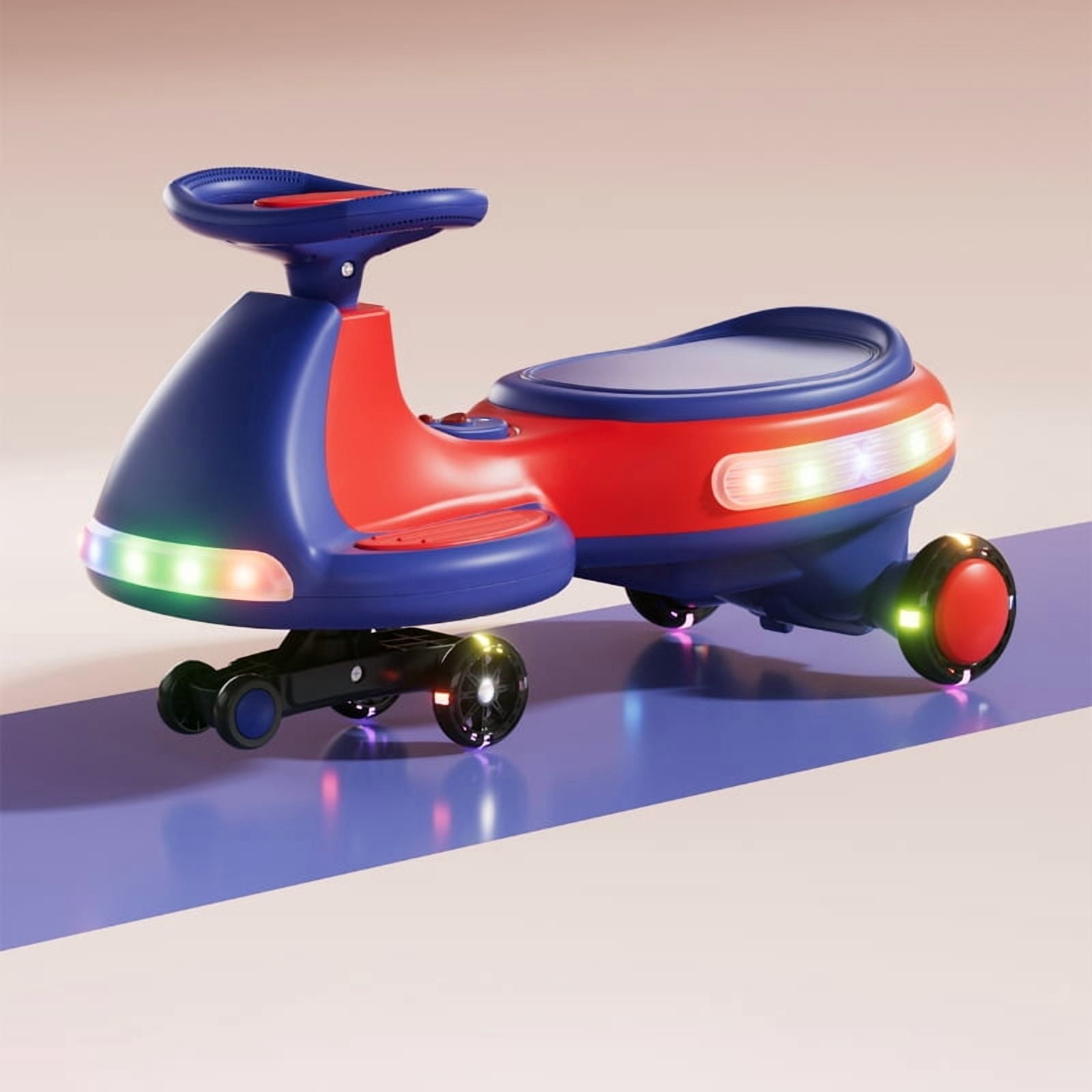 2-in-1 Electric Wiggle Car with Pedal, Battery Powered, 2 motor Ride-On ...