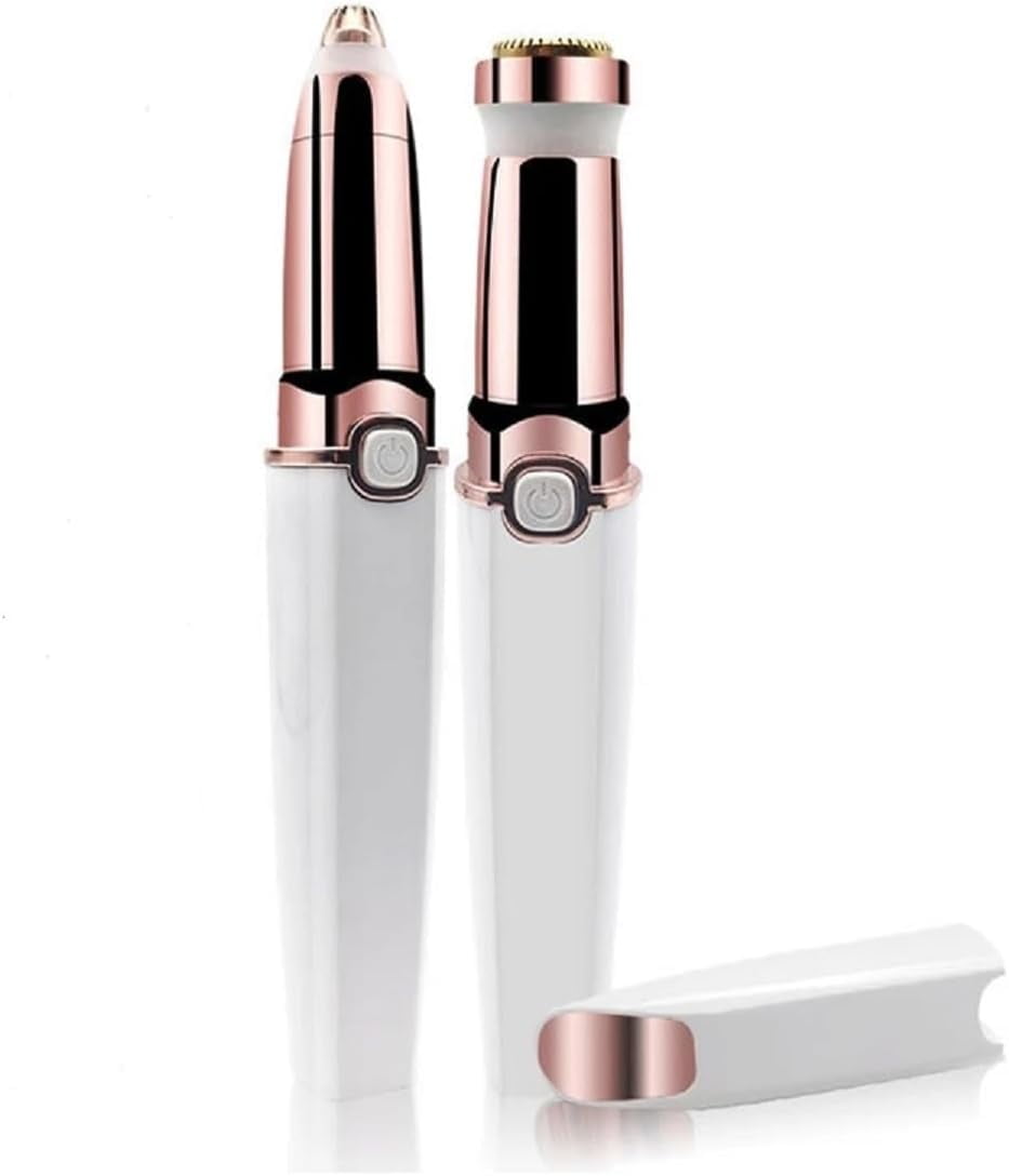 2 in 1 Electric Women's Face, Eyebrow Trimmer, Painless Epilator, Electric Eyebrows Shaver ...