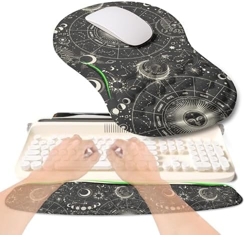 2-in-1 Ergonomic Set, Wave Rise Keyboard Wrist Rest and Massage Bulge ...