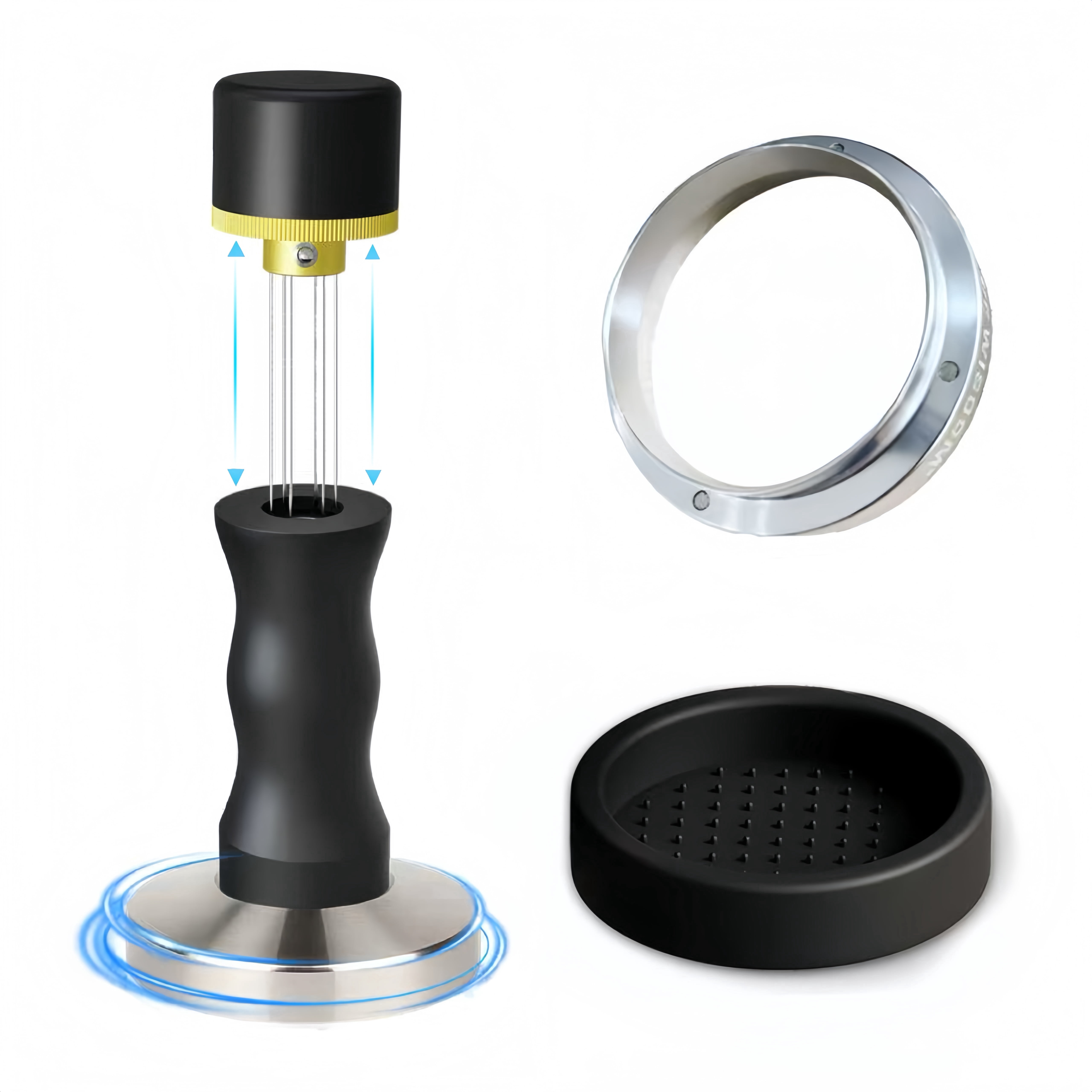 2-in-1 Espresso Tamper Kit, 51mm Coffee Tamper with WDT Tool, Aluminum ...