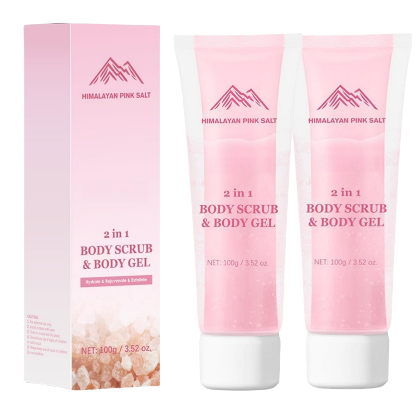 2-in-1 Exfoliating Body Scrub & Gel, Gentle Mineral Salt Face ...