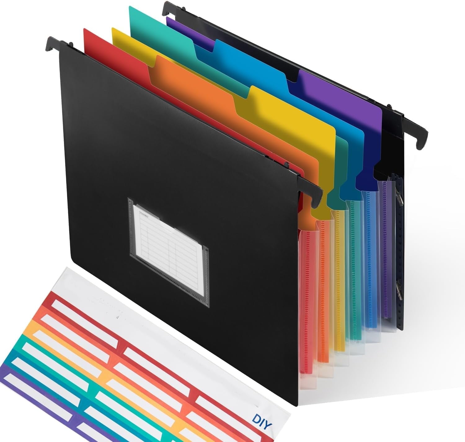 2-in-1 Expanding Hanging File Folders for Filing Cabinet, TRANBO 7 ...