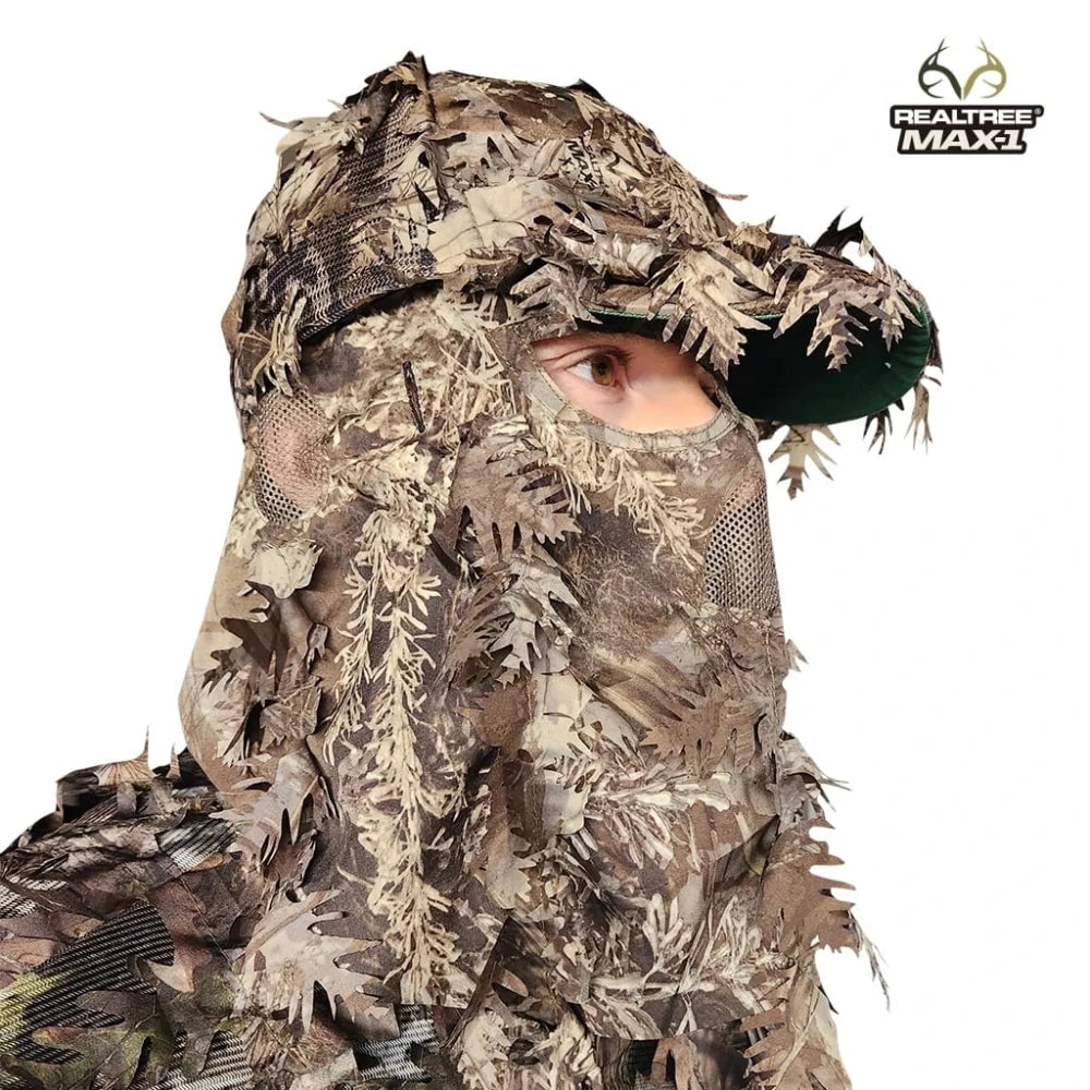 2-in-1 FRONT Leafy Face Mask and Camo Hat (Adjustable,OSFM) - Walmart.com