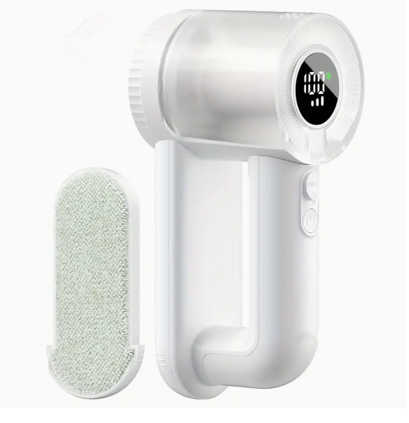 2-in-1 Fabric Shaver with LCD Screen - Rechargeable Lint Remover ...