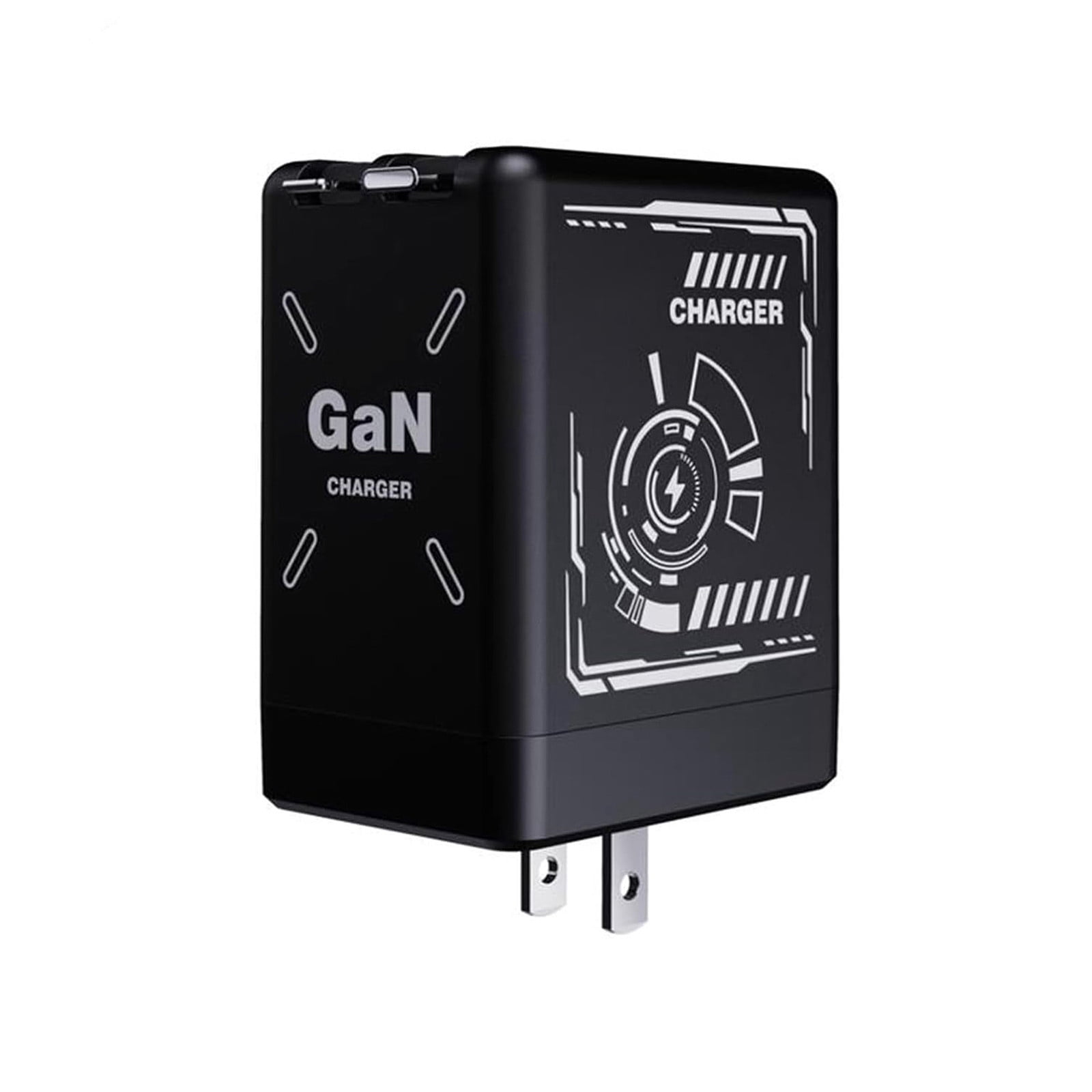 2-in-1 Fast Charger with Retractable Cable - Dual USB-C Ports 30W PD ...