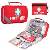 2-in-1 First Aid Kit (215 Piece) + Bonus 43 Piece Mini First Aid Kit ...