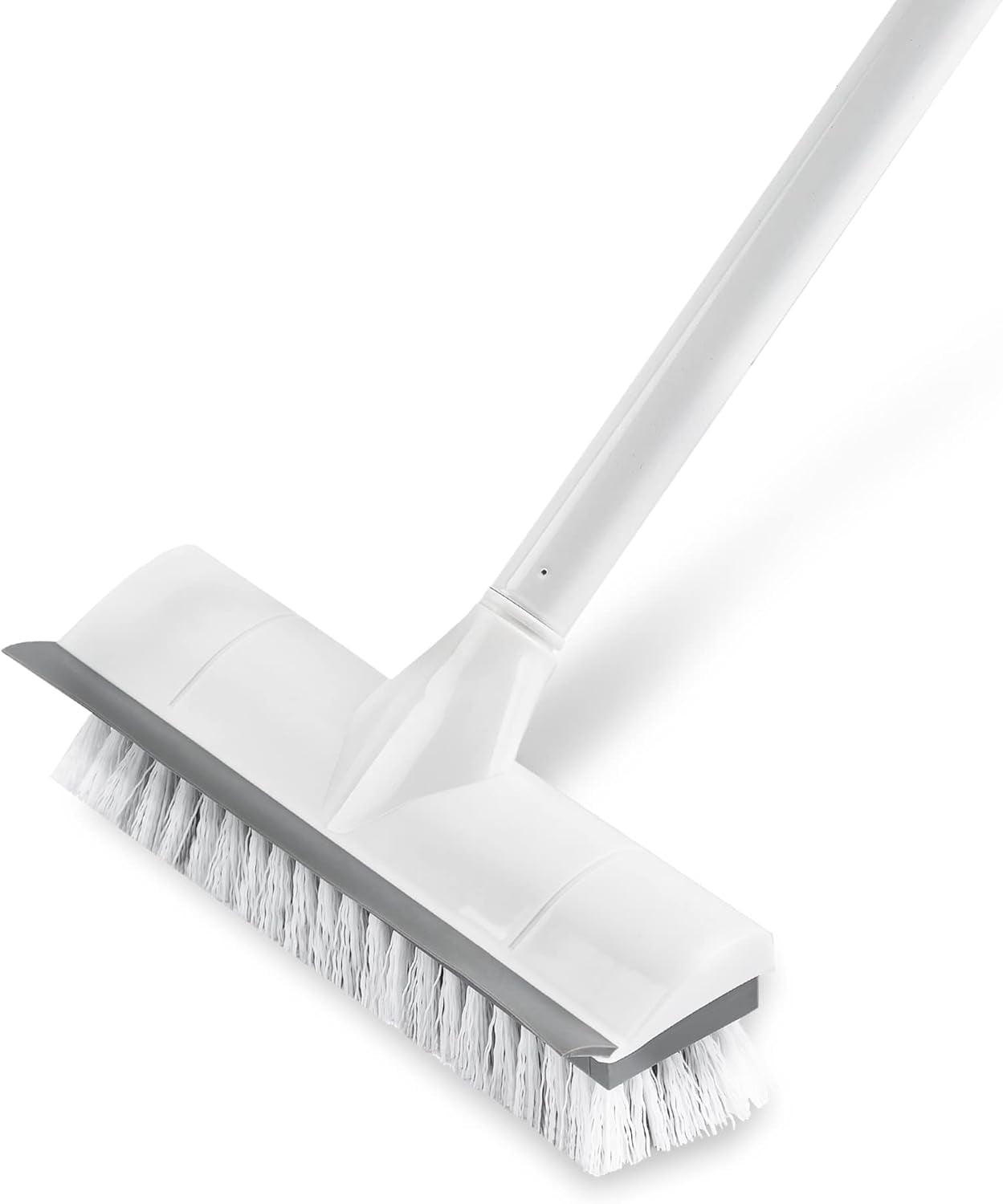 2 in 1 Floor Scrape and Scrub Brush with Long Handle, Stiff Bristles ...