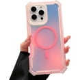 2 in 1 Fluorescent Iridescent Magnetic Case for iPhone 17/17Pro /17 Pro ...