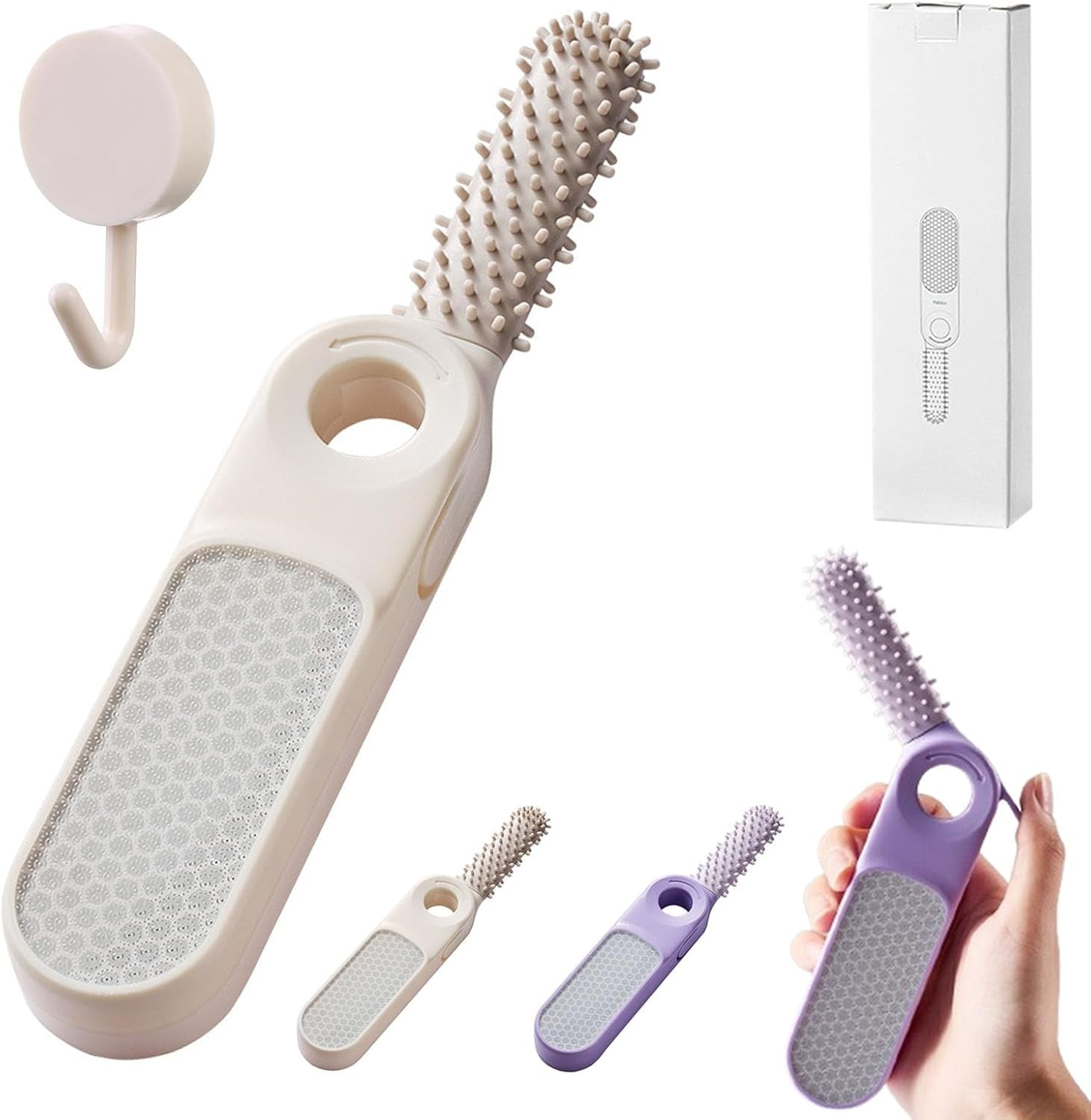 2-in-1 Foldable Foot File with Toe Gap Cleaner, 2 in 1 Toe Cleaning ...