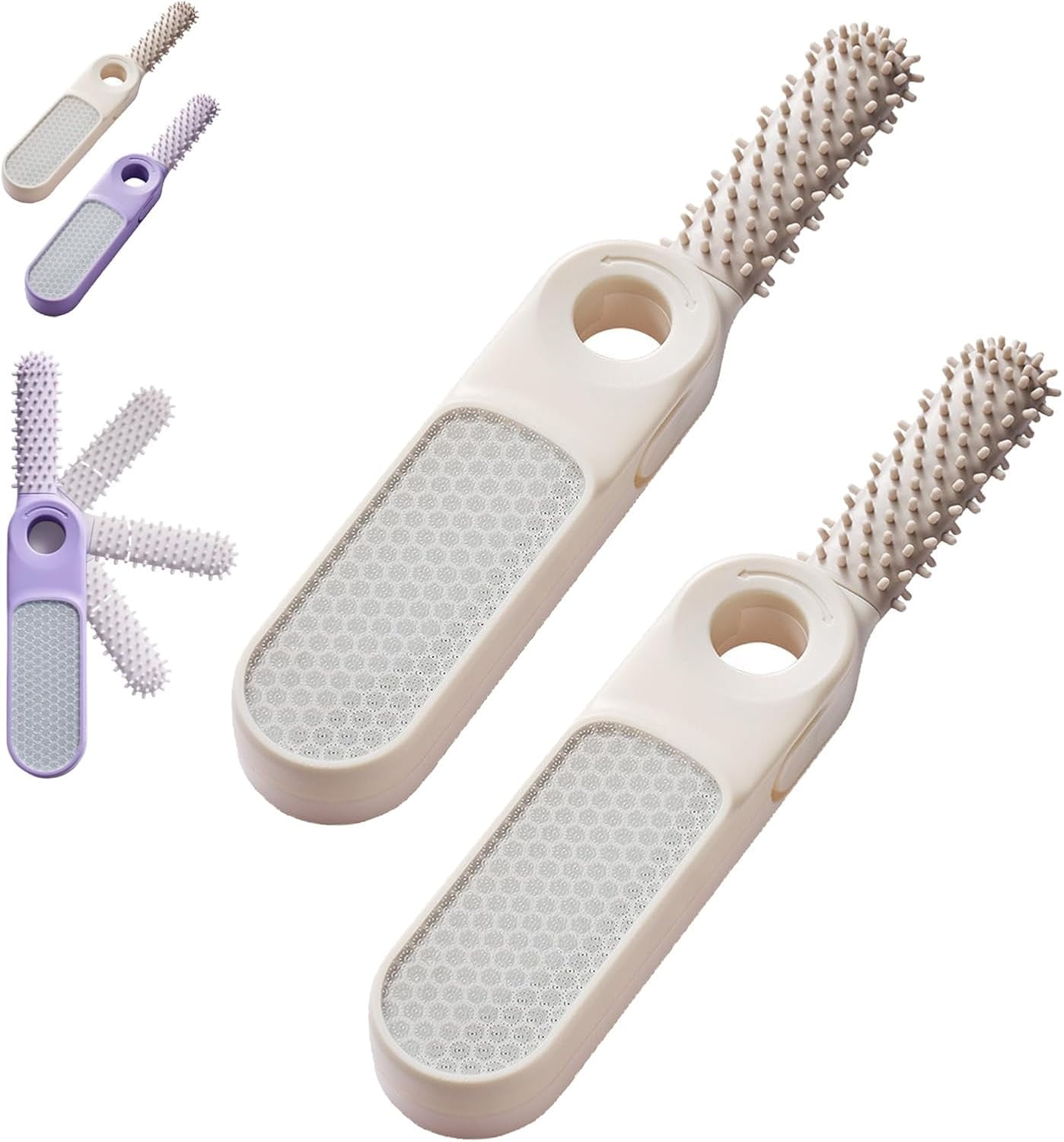 2-in-1 Foldable Foot File with Toe Gap Cleaner, Foot Scrubber Dead Skin ...