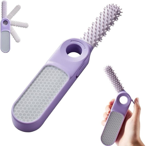 2-in-1 Foldable Foot File with Toe Gap Cleaner, Portable Silicone ...