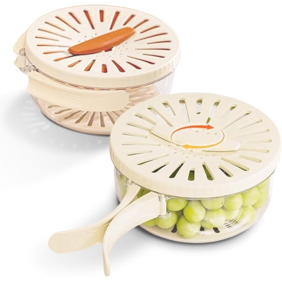 2-in-1 Foldable Handle Draining & Preservation Basket – Multi-Use Fruit ...