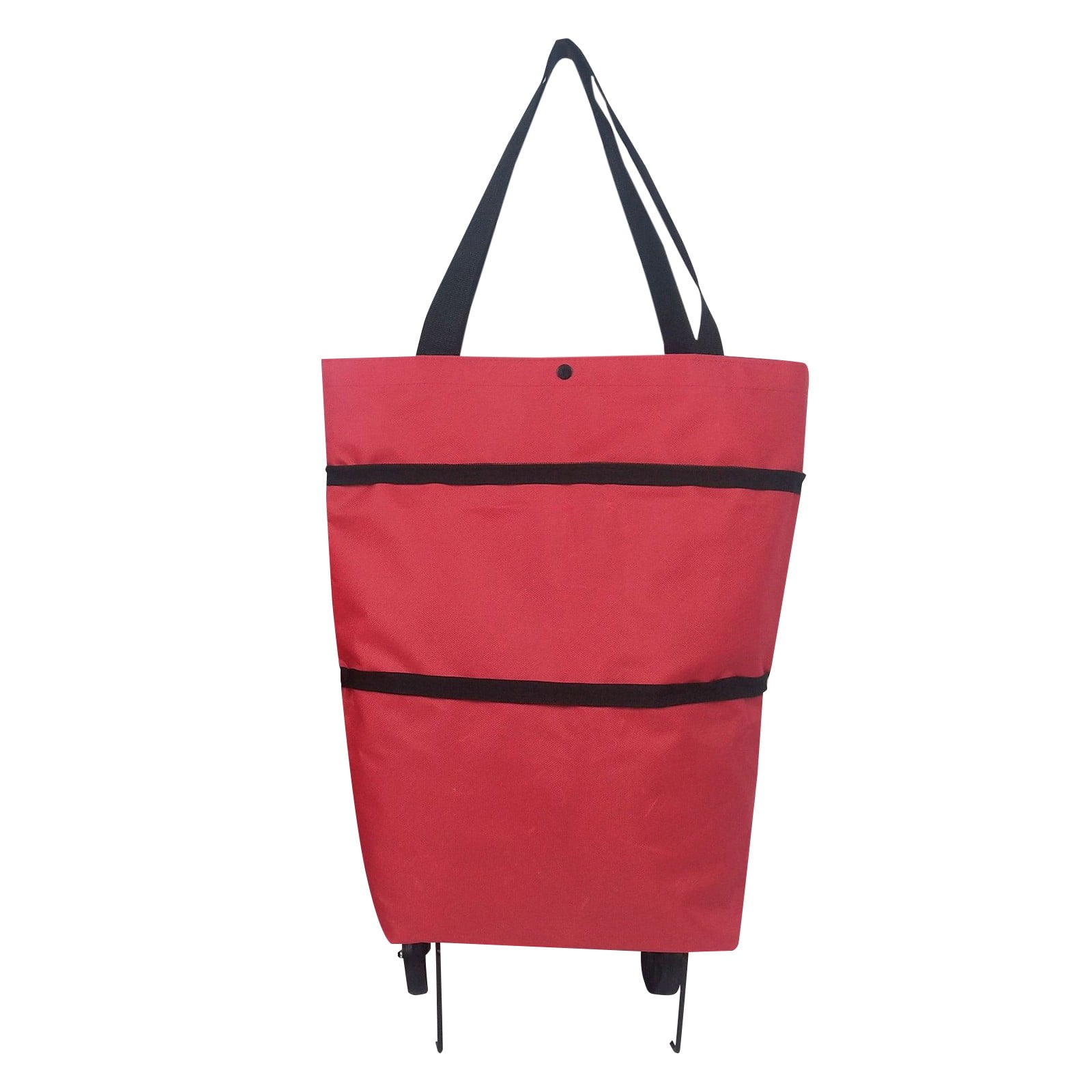 2-in-1 Foldable Shopping Cart Bag - Oxford Cloth, Wheels - Waterproof ...