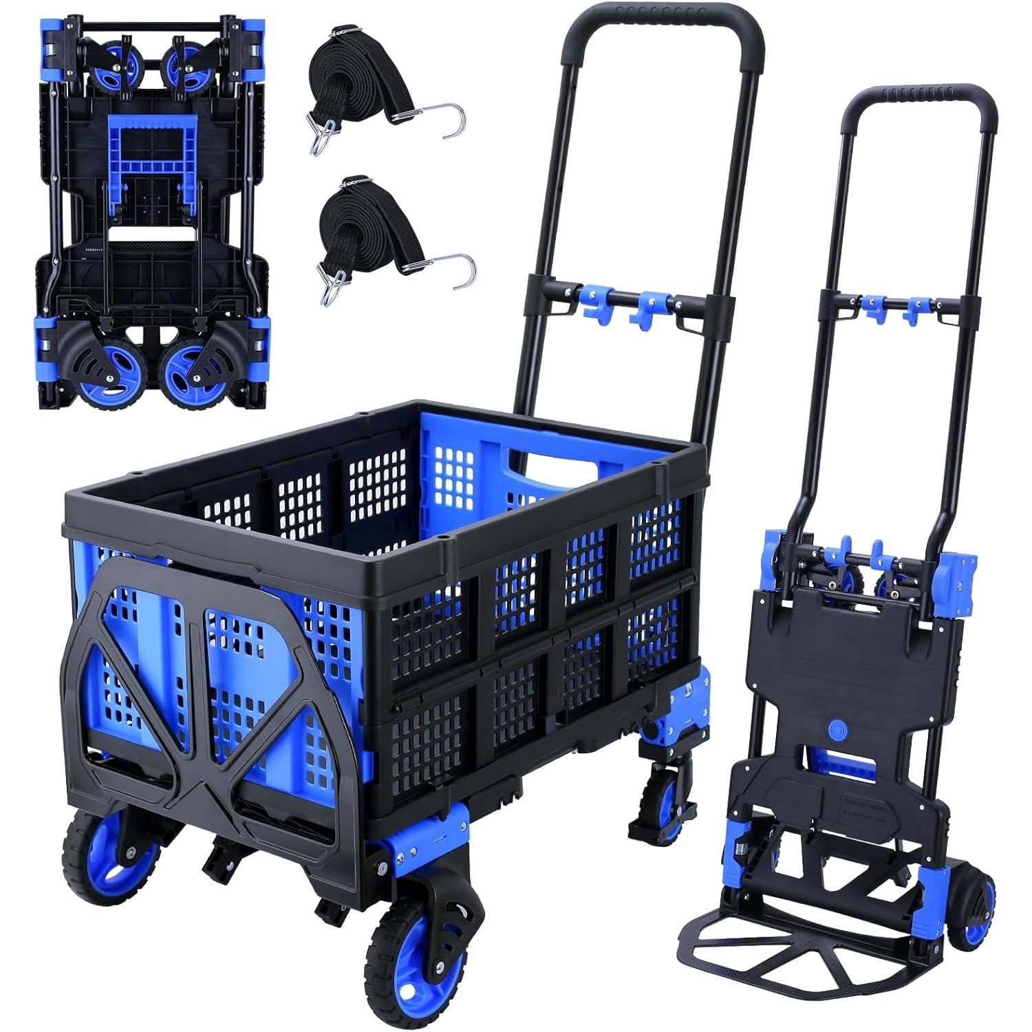 2-in-1 Folding Hand Truck Dolly 330LB Load Carrying,Hand Truck Foldable ...