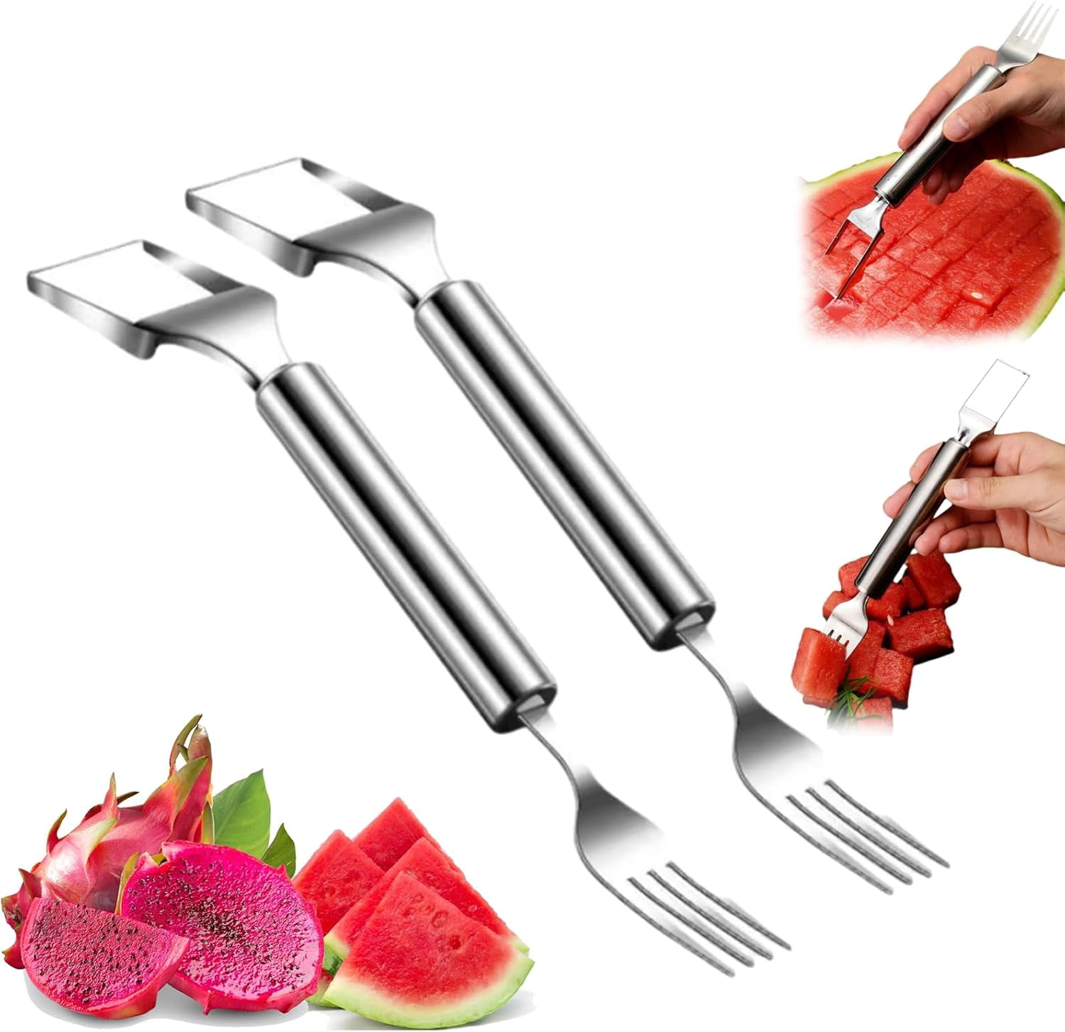 2-in-1 Fruit Cutter & Fork – for Quick and Easy Fruit Serving ...