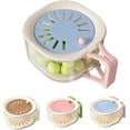 2-in-1 Fruit Strainer Container with Lid, Foldable Handle Drain Basket ...