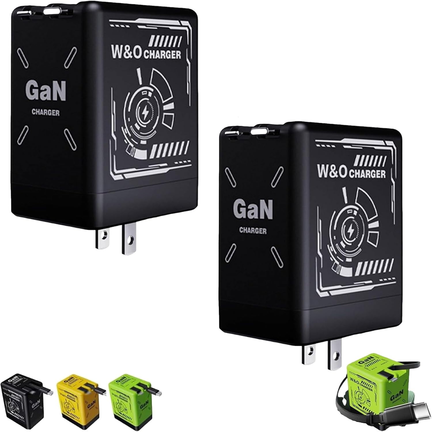 2-in-1 GaN 120w Fast Charger, Retractable Scalable Super Fast Charger Module, Retractable Fast ...