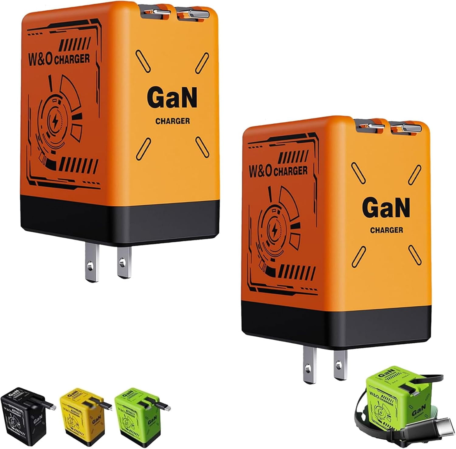 2-in-1 GaN 120w Fast Charger, Retractable Scalable Super Fast Charger ...