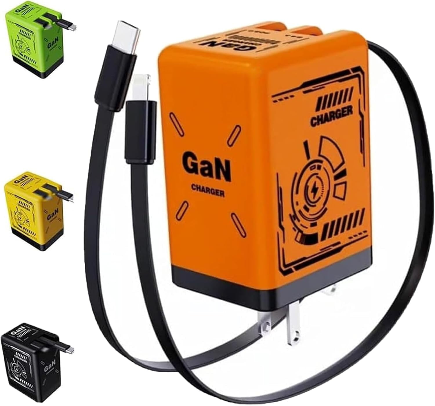 2-in-1 GaN 120w Fast Charger, Retractable Scalable Super Fast Charger ...