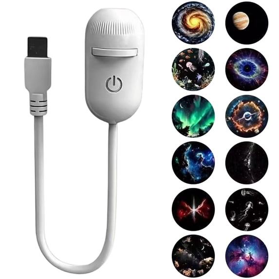 2-in-1 Galaxy Projector Night Light, USB Star Projector with Adjustable ...