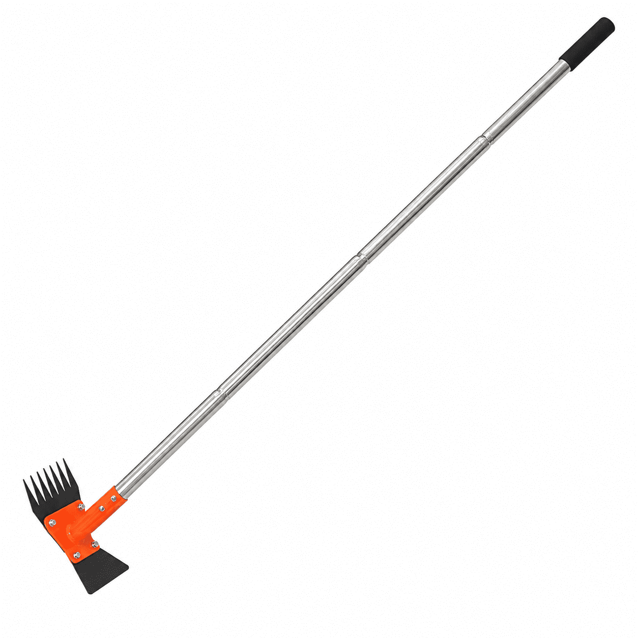 2-in-1 Garden Hoe and Weed Puller Rake, 60 Inch Adjustable Long Handle ...