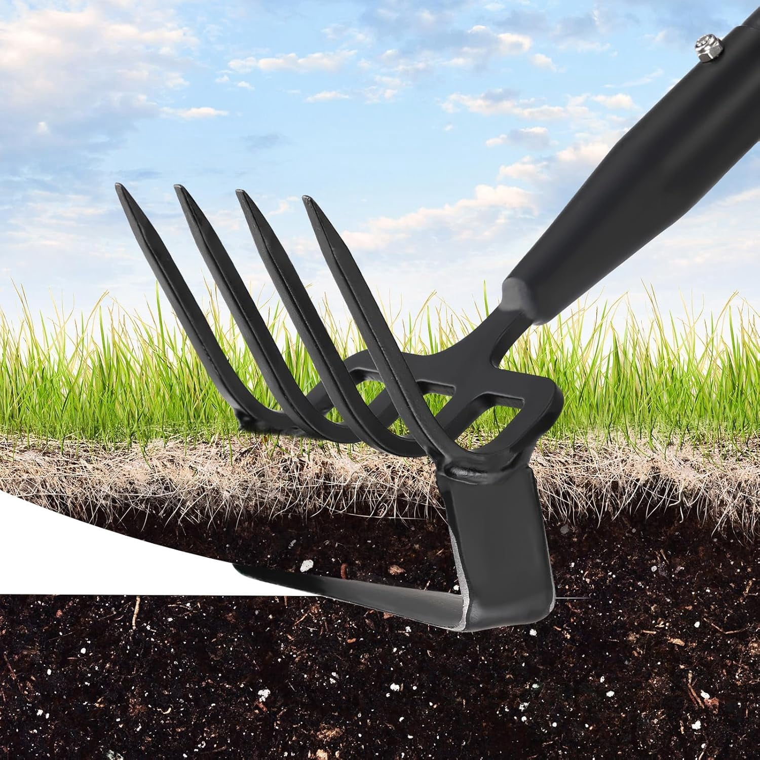 2-in-1 Garden Tool, Adjustable Length from 37 to 48inch, Ergonomic ...