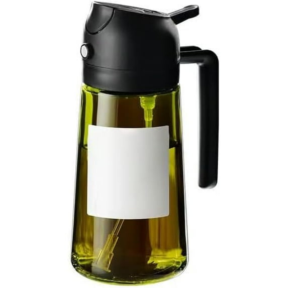 2-in-1 Glass Oil Sprayer and Dispenser, 16oz/470ml Oil Sprayer for ...