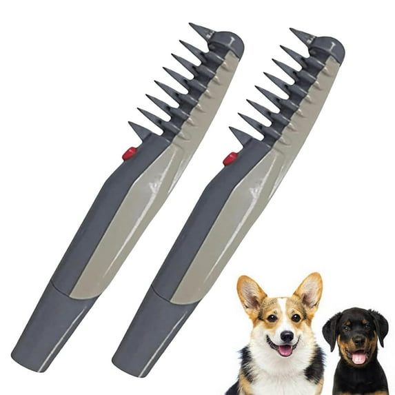 2-in-1 Grooming Comb & Mataway E-Comb - Rechargeable Deshedding Tool ...