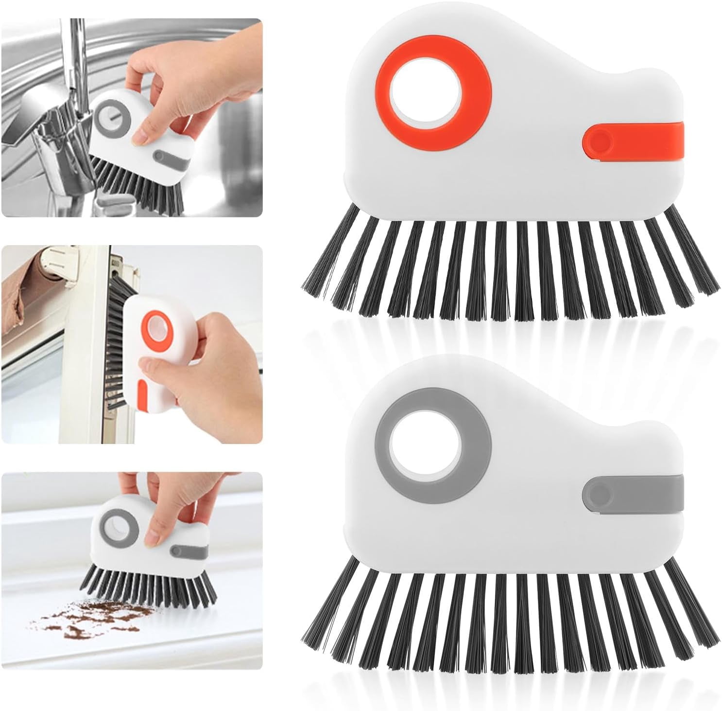 2 in 1 Groove Cleaning Brush, Window Track Tool with Hidden Scraper ...