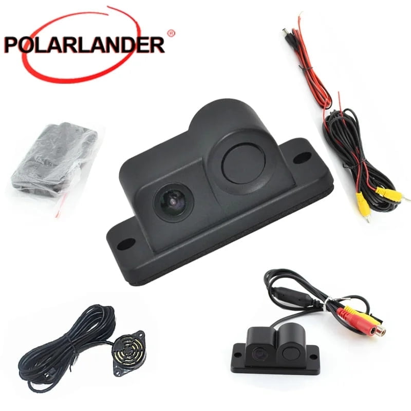 2 in 1 HD Parking sensors Radar Car Rearview Camera Car Reverse Backup ...
