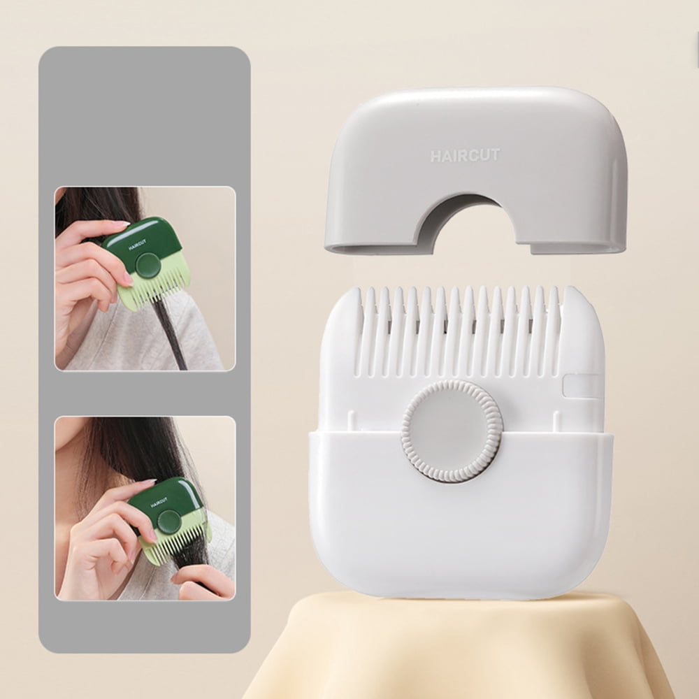 2 in 1 Hair Trimmer Comb Household Hair Thinner Bangs Scissors Compact ...