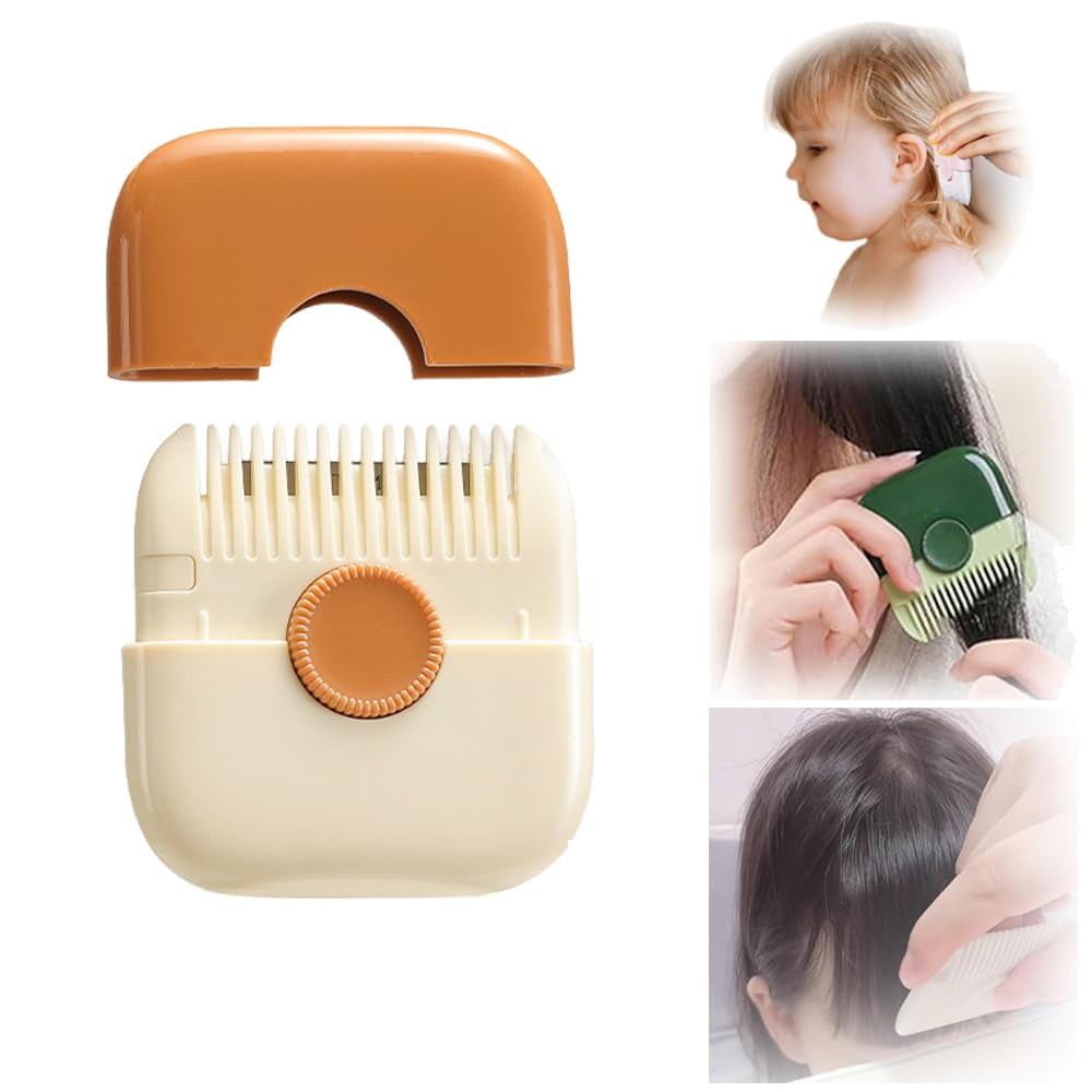 2 in 1 Hair Trimmer/Comb Kids with Blades, Manual Bangs Trimmer Comb ...