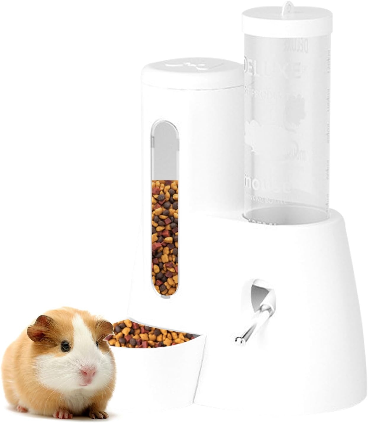 2-in-1 Hamster Water Bottle & Food Dispenser - Leak-Resistant Design ...