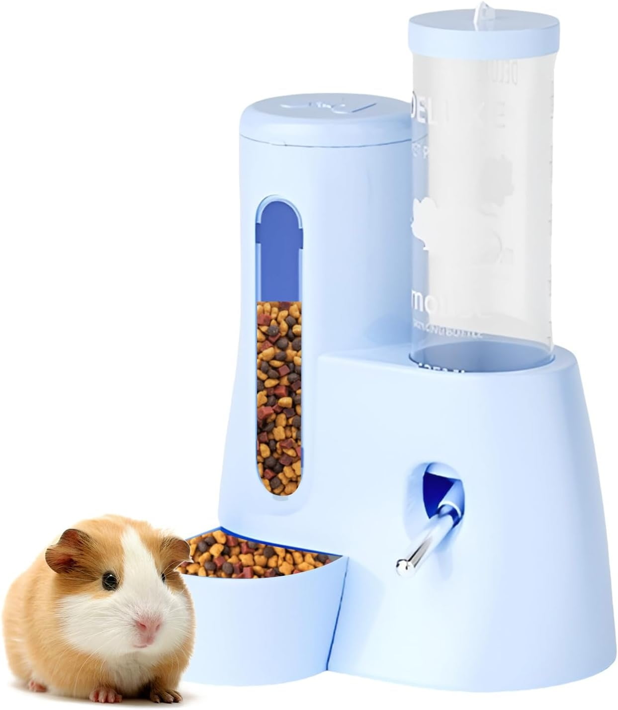 2-in-1 Hamster Water Bottle & Food Dispenser - Leak-Resistant Design ...