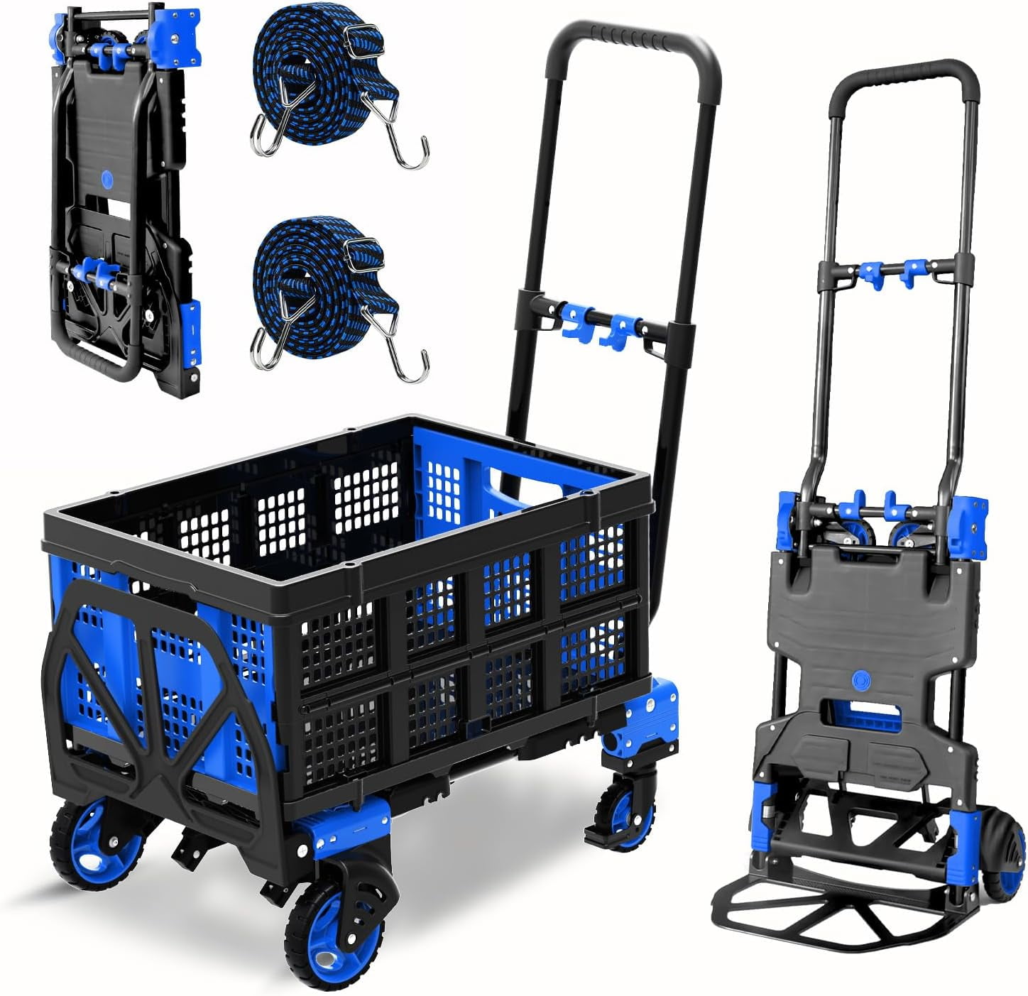 2 in 1 Hand Foldable, 330LB Folding Hand Carrying, Folding Hand Cart ...