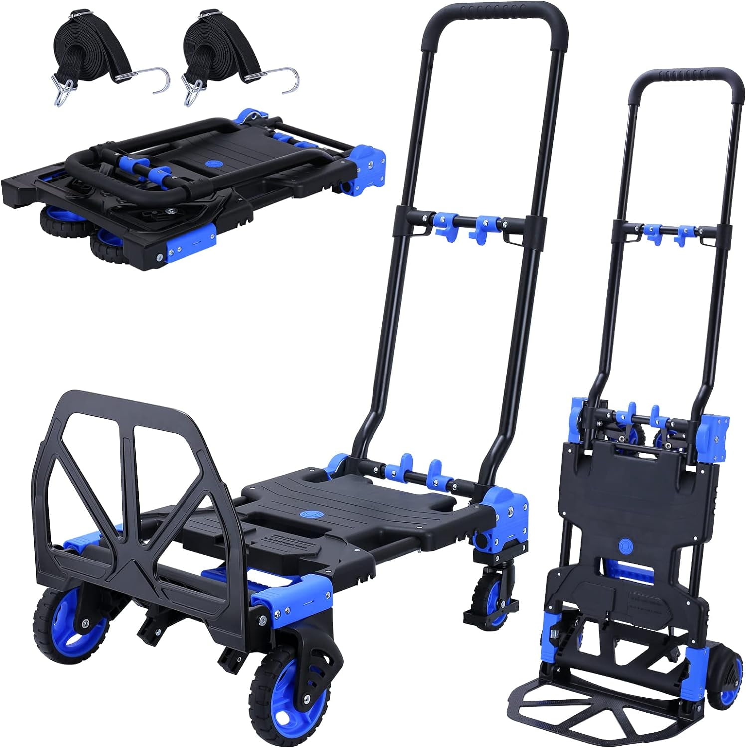 2-in-1 Hand Truck Dolly Foldable,330LB Capacity Hand Dolly,Folding Hand ...