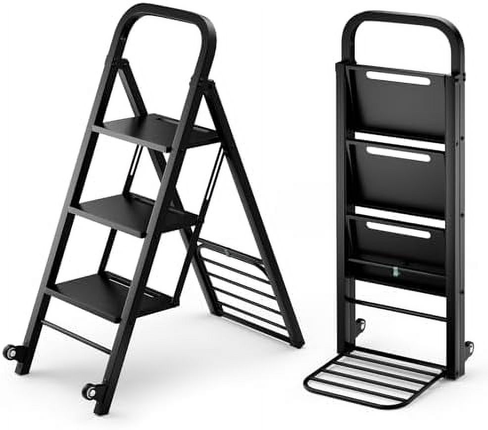 2 in 1 Hand Truck, Folding Hand Truck Dolly with 2 Wheels & 3 Step ...