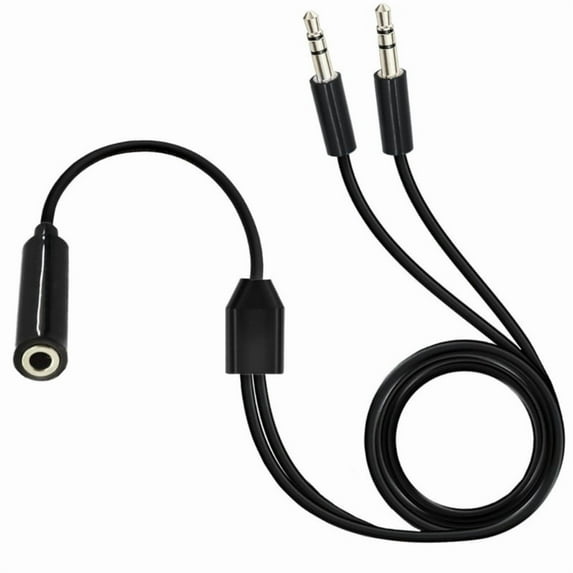 2 in 1 Headsets Adapter Microphones Headphone Splitter 3.5mm Male ...