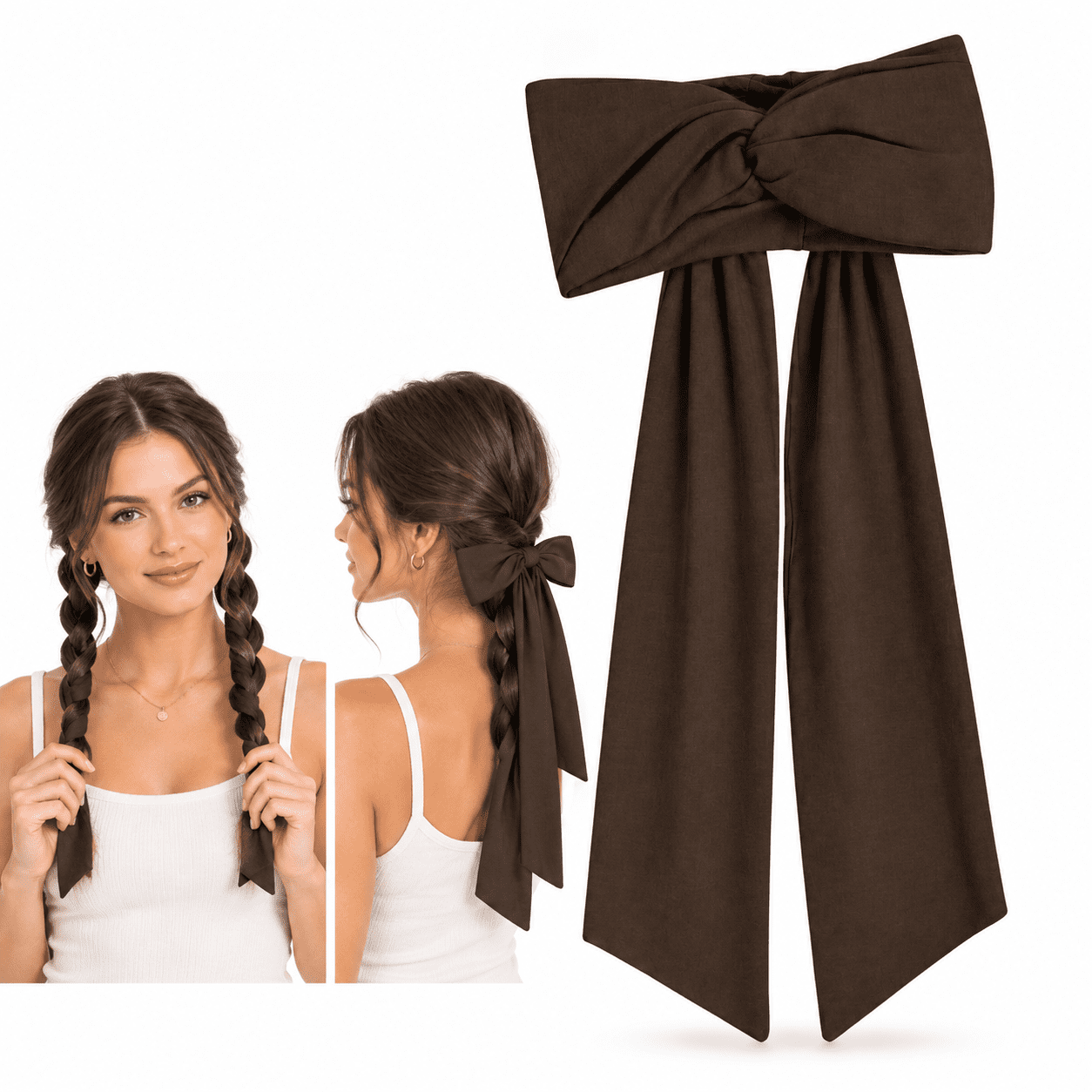 2-in-1 Heatless Curling Headband, Bendable Rods and Stretchy Fabric ...