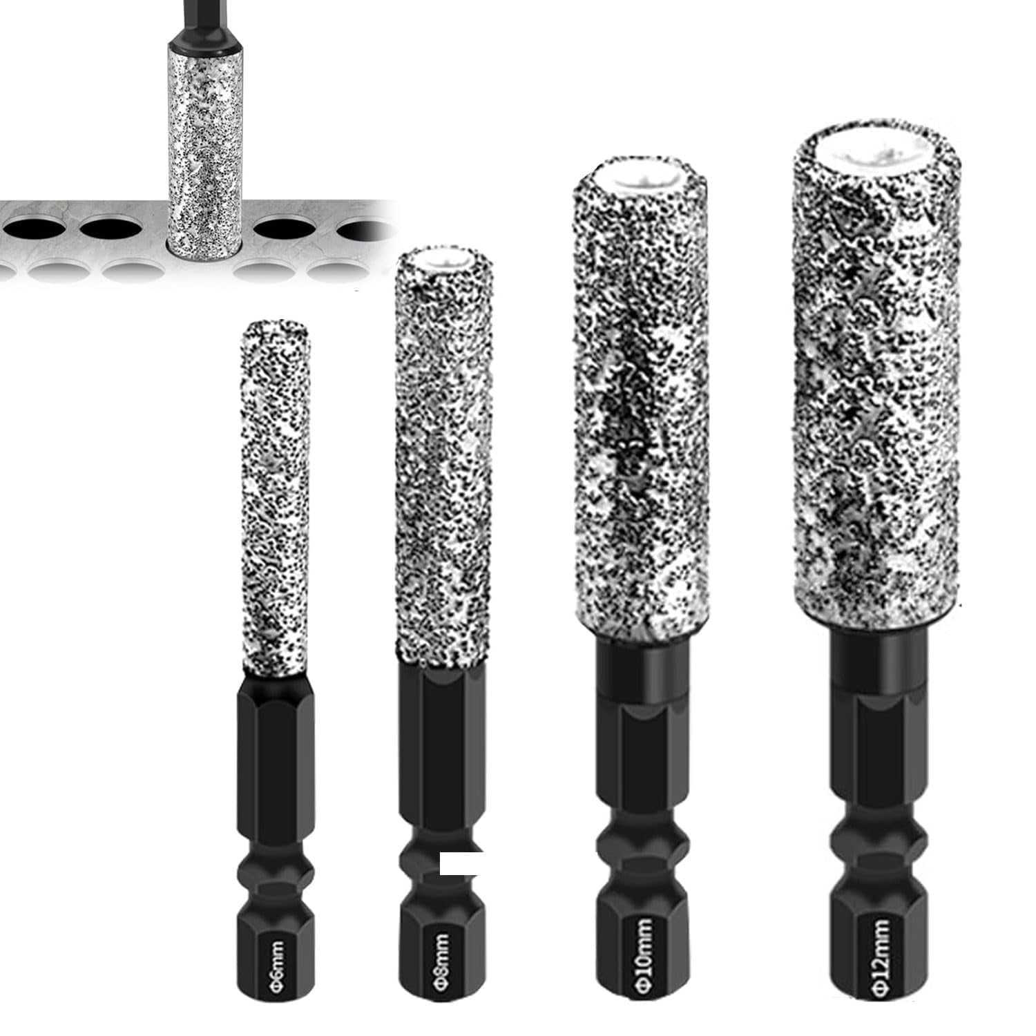 2-in-1 Hexagonal Shank Brazing Dry Drilling Specialized Hole Opener, Diamonds Cores Drill Bits ...