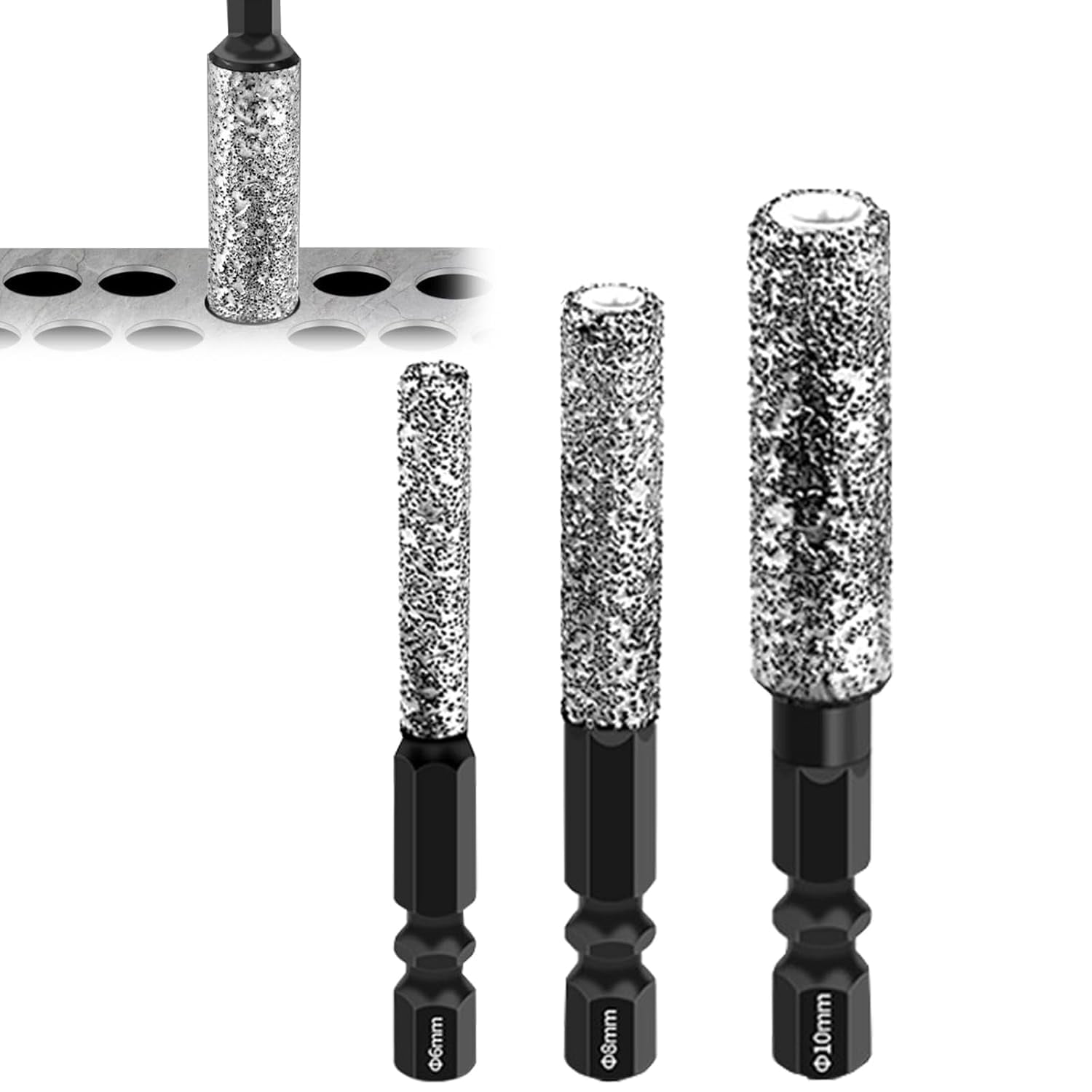2-in-1 Hexagonal Shank Brazing Dry Drilling Specialized Hole Opener, Diamonds Cores Drill Bits ...